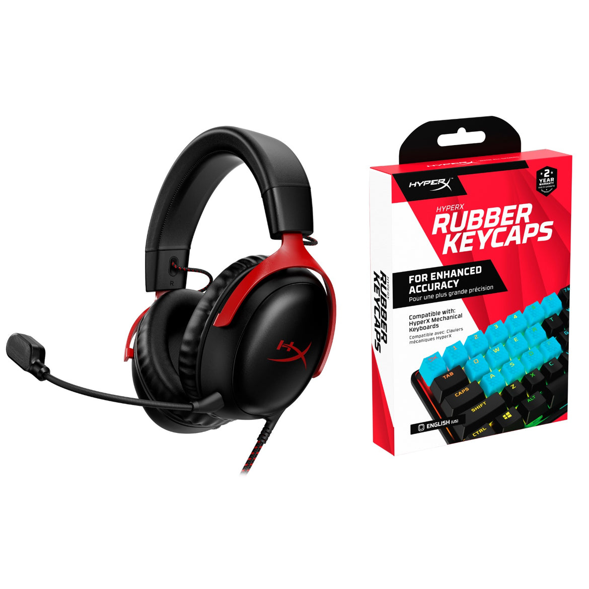 HyperX Bundle - QuadCast 2 S Microphone + Rubber Keycaps (Blue) – HyperX US
